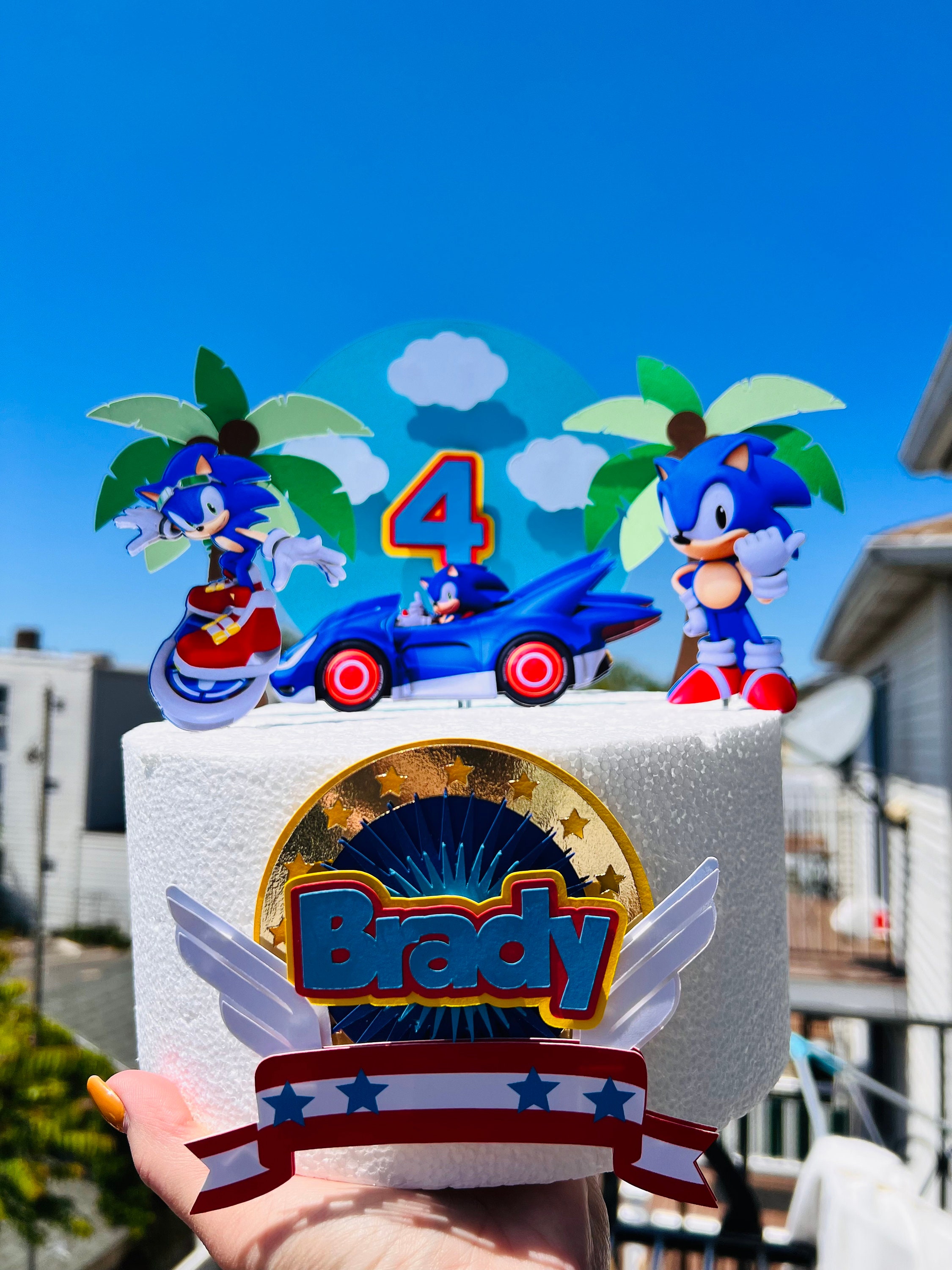 Sonic Cake Topper, Sonic Party , Sonic Personalized , Sonic Theme - Etsy