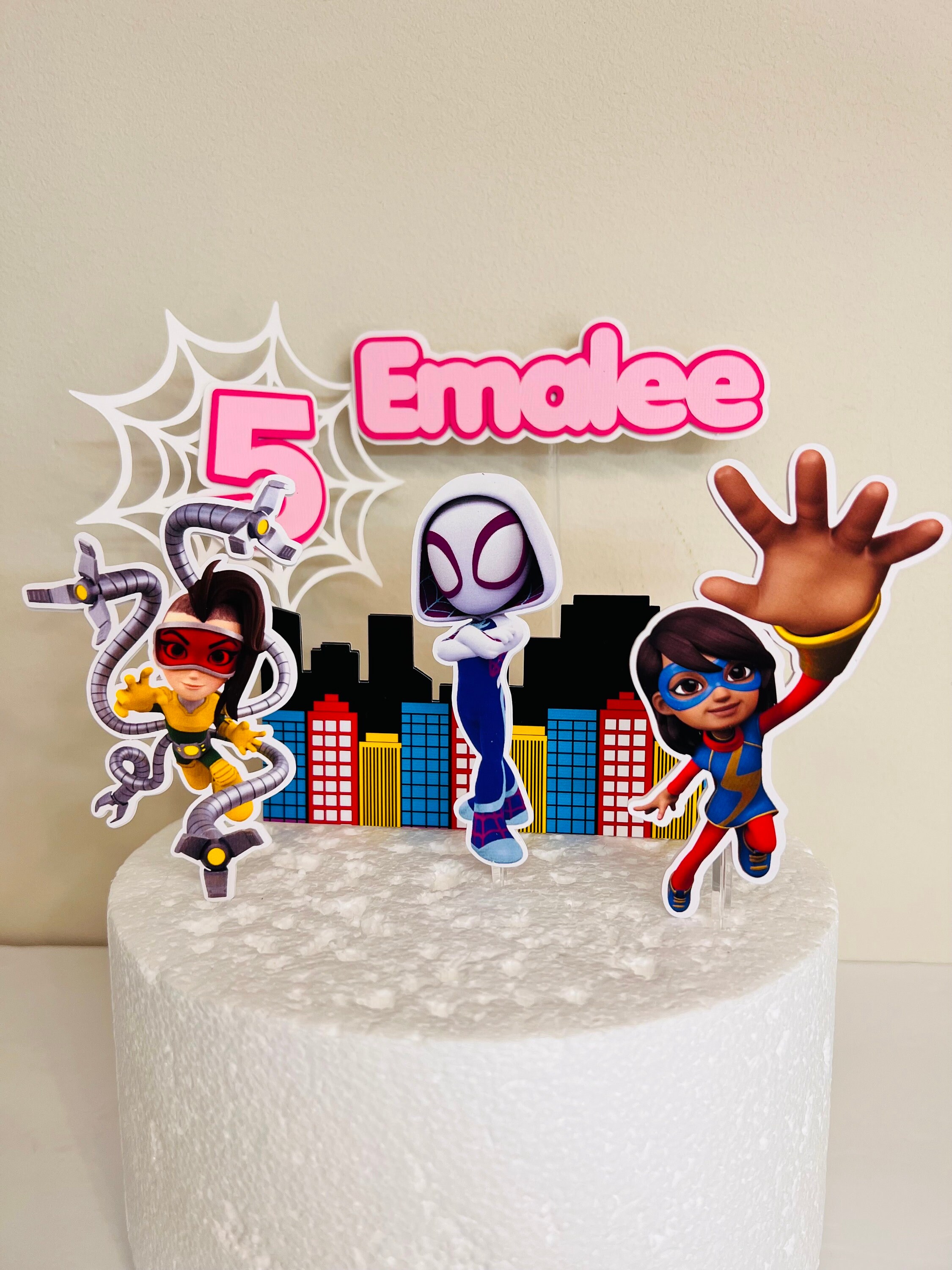 Topper de pastel spidey Gwen araña Gwen decoración de - Etsy México