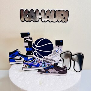 Sneaker Cake Topper, Sneaker Ball Theme, Sneaker Decor, Basketball ...