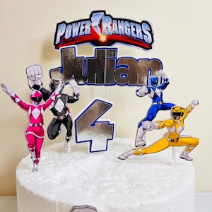 Power Rangers Cake Topper, Power Rangers Birthday, Power Rangers Theme ...