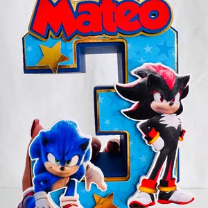 Sonic 3D 7” Letters or Numbers | Sonic Party Decorations | Sonic ...
