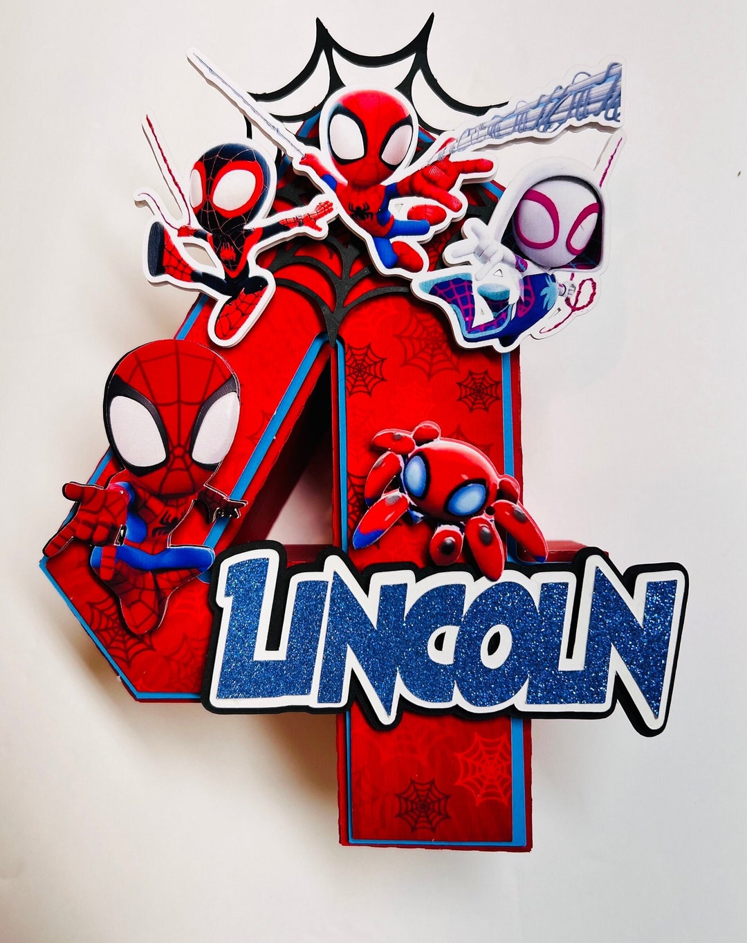 Spidey and His Amazing Friends 3D 7” Letters or Numbers | Spidey Party ...