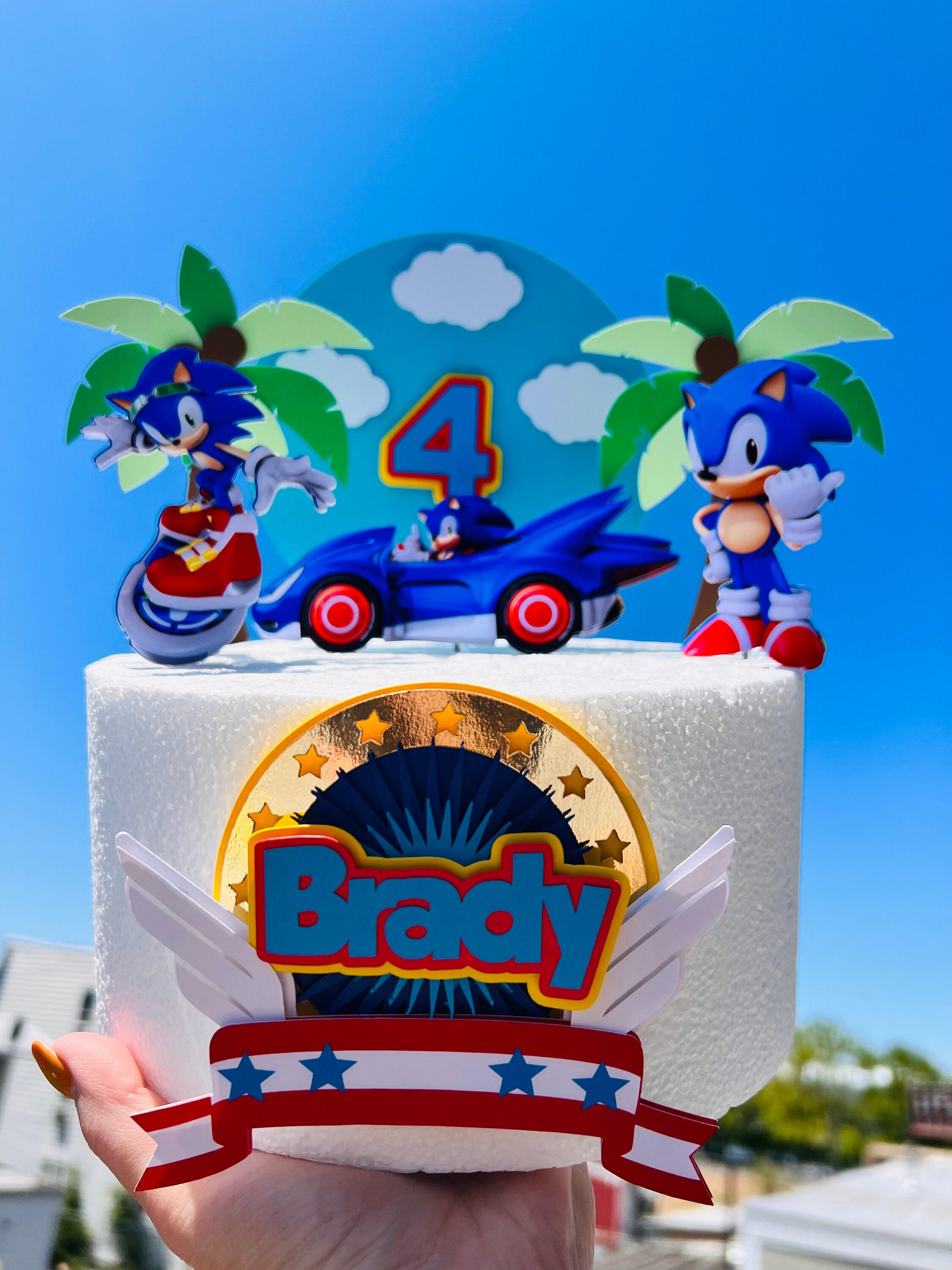 Sonic Cake Topper, Sonic Party , Sonic Personalized , Sonic Theme - Etsy