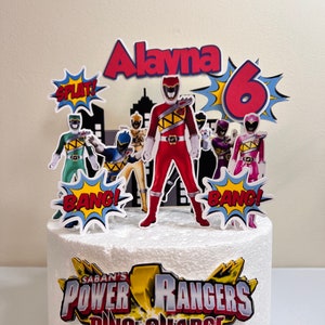 Power Rangers Cake Topper, Power Rangers Birthday, Power Rangers Theme ...