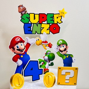 Super Mario Cake Topper, Super Mario Theme, Super Mario Party - Etsy
