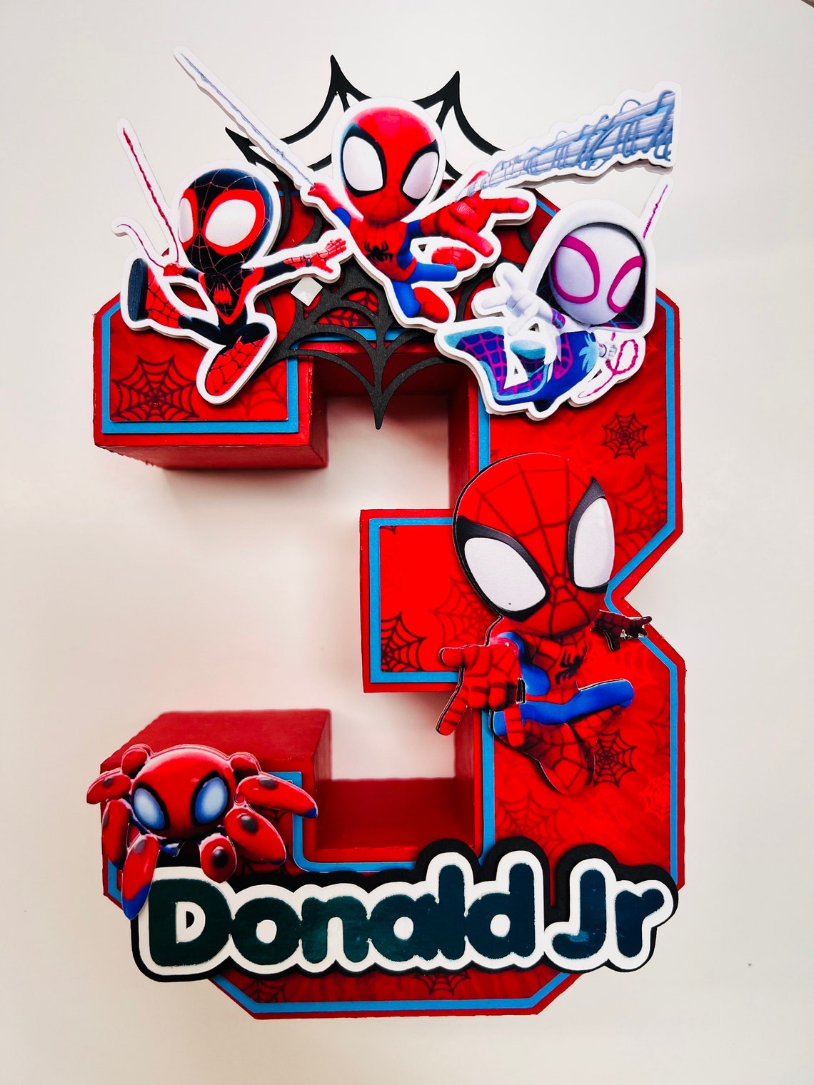 Spidey and His Amazing Friends 3D 7 Letters or Numbers - Etsy