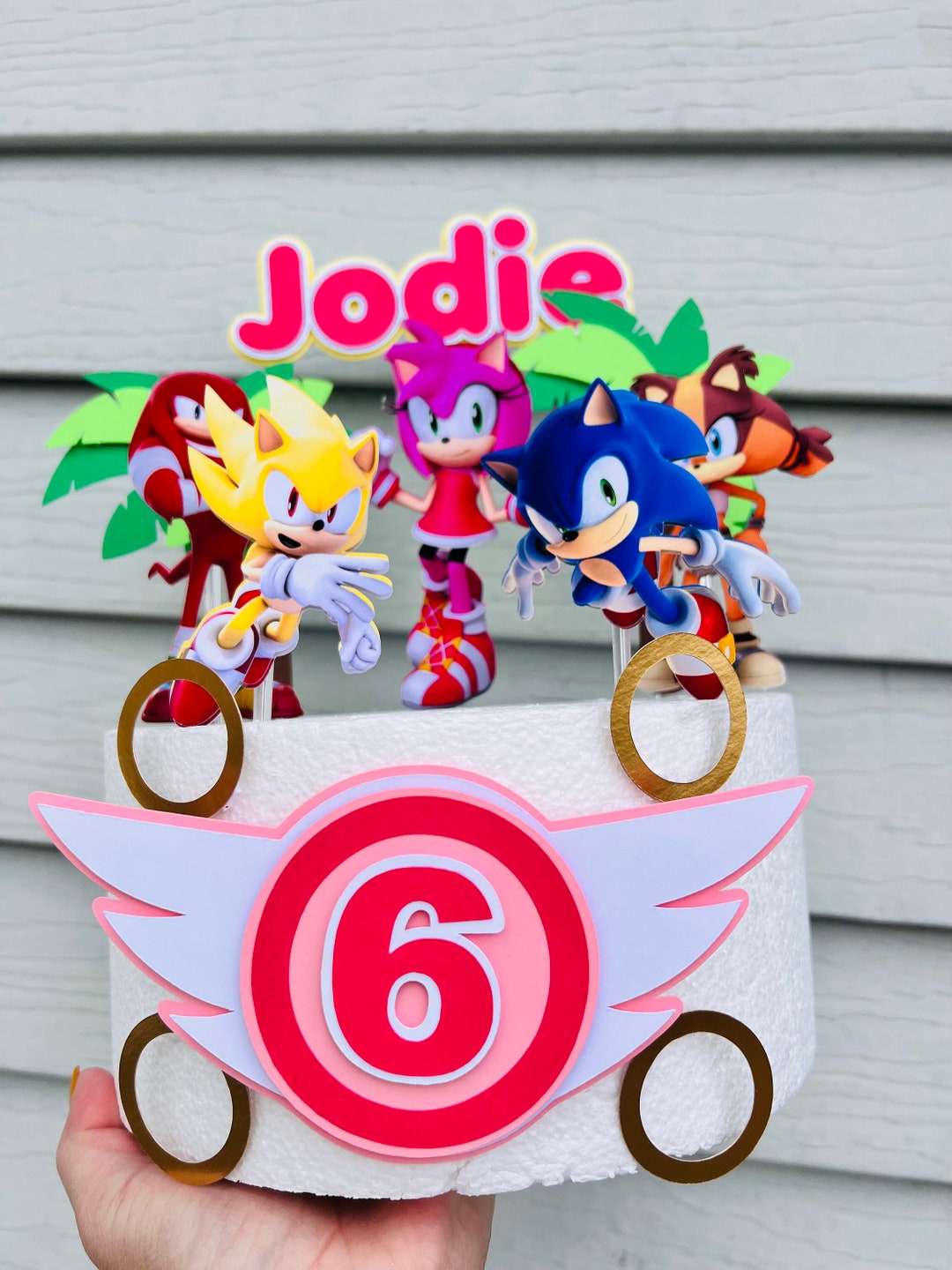 Sonic Girls cake topper Sonic party sonic pink Sonic - Etsy Portugal