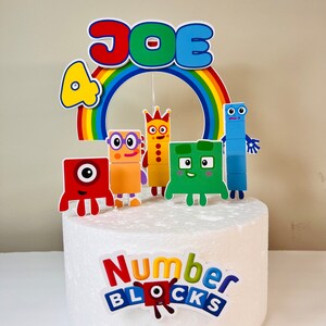 Number Blocks Cake Topper, Number Theme, Number Blocks Party,blocks ...