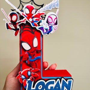 Spidey and His Amazing Friends 3D 7 Letters or Numbers Spidey Party ...