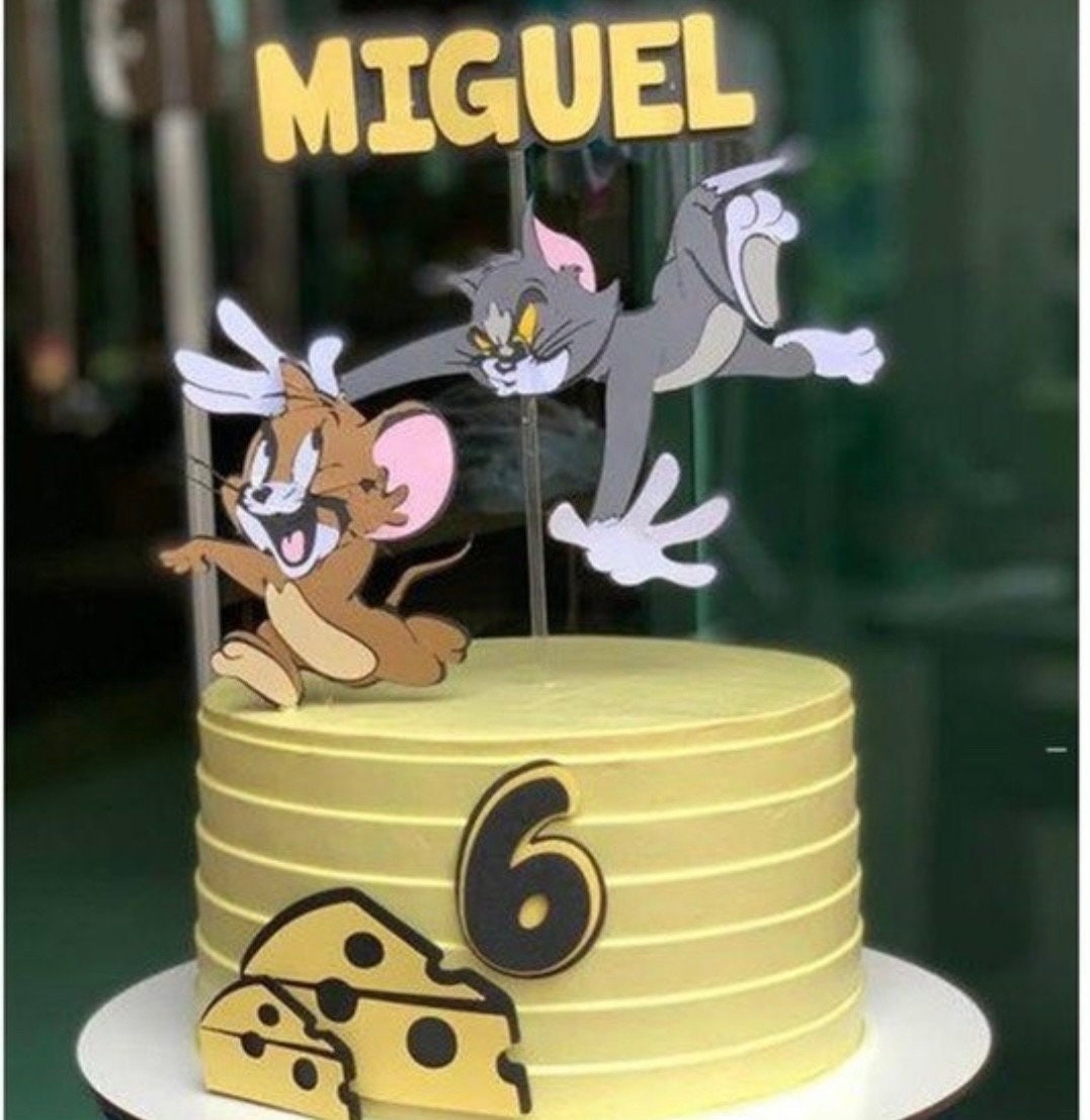 Tom and Jerry Cake Topper Tom and Jerry Theme Cartoon Cat - Etsy