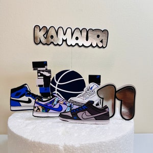 Sneaker Cake Topper, Sneaker Ball Theme, Sneaker Decor, Basketball ...