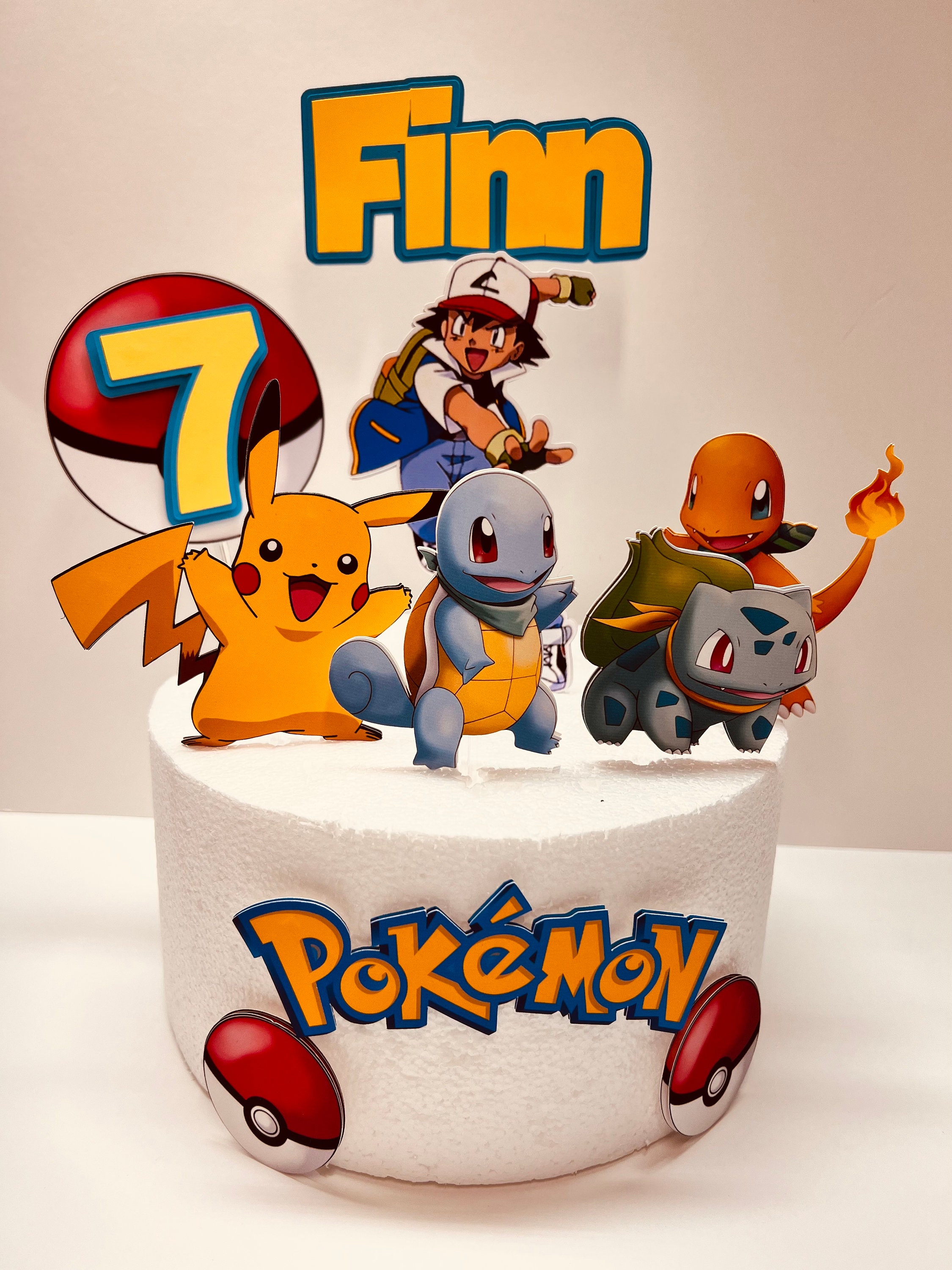 Pikachu Cake Topper, Pokemon Cake Topper, Custom Cake Topper, Pikachu ...