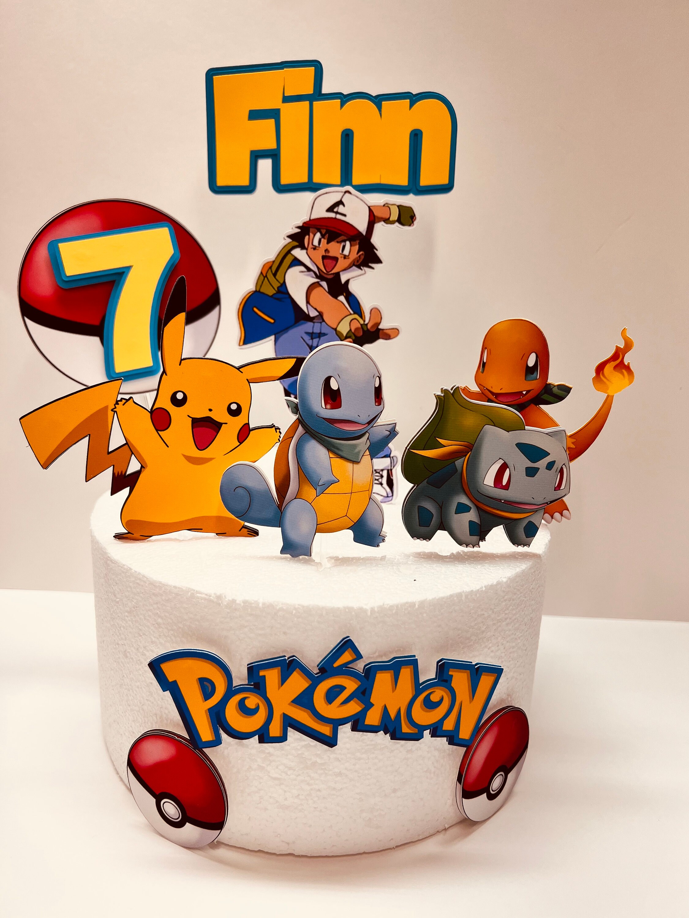 Pikachu Cake Topper, Pokemon Cake Topper, Custom Cake Topper, Pikachu ...