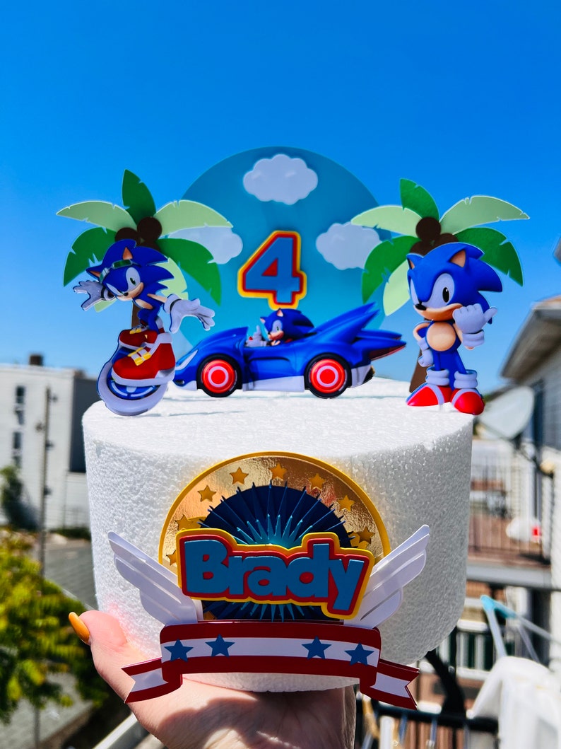 Sonic Cake Topper, Sonic Party , Sonic Personalized , Sonic Theme - Etsy