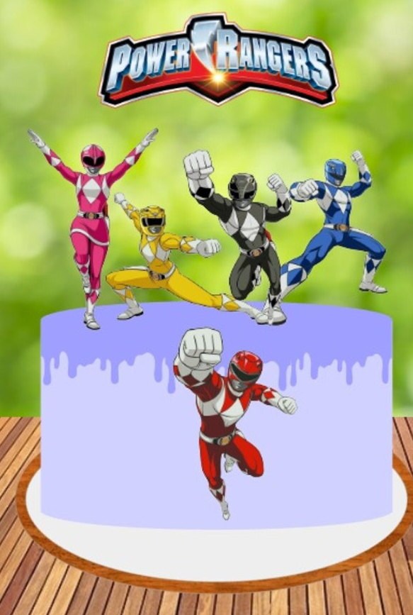 Power Rangers Cake Topper Power Rangers Birthday Power - Etsy