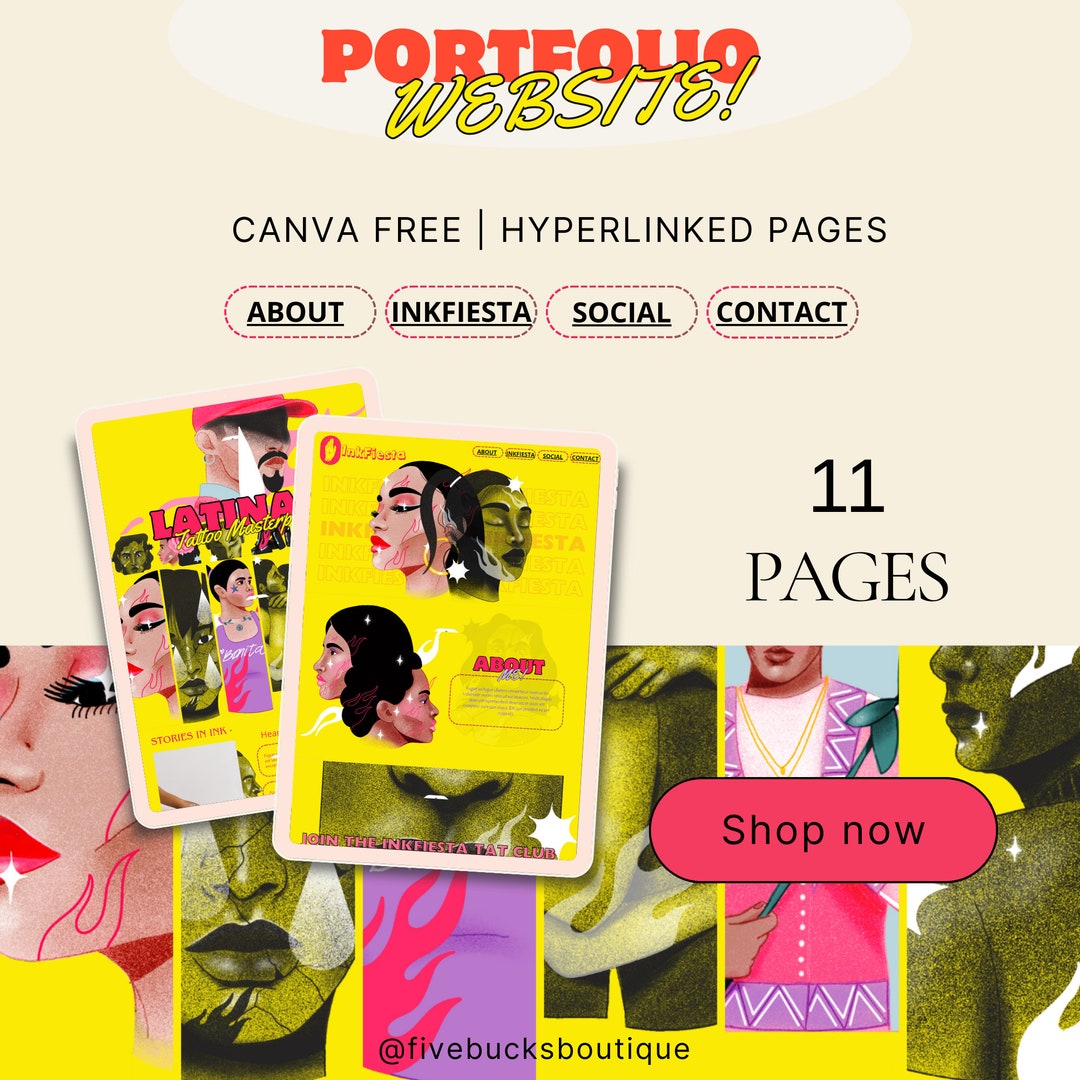 UGC Portfolio, Canva Website Template for Artists and Content Creators, UGC Portfolio, Fully ...