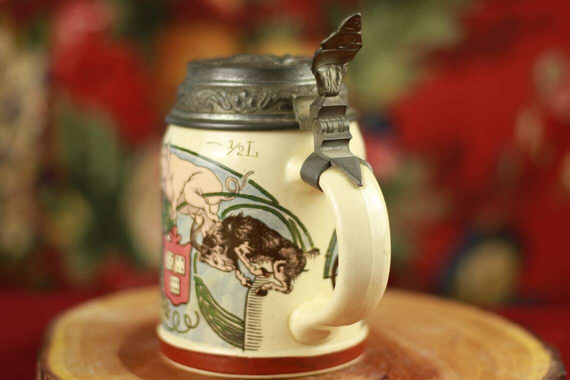 Antique Villeroy & Bosch Mettlach Pug Barmaid Beer Stein - Etsy