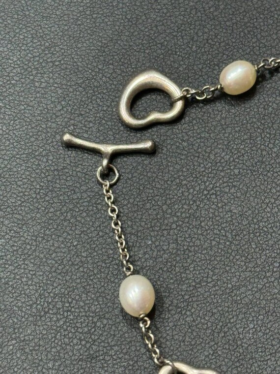 Tiffany & Co. RARE Elsa Peretti 925 Open Heart Pearl … - Gem