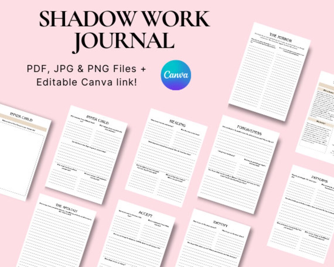 Shadow Work Journal Canva Template, Inner Child Healing, Therapy ...