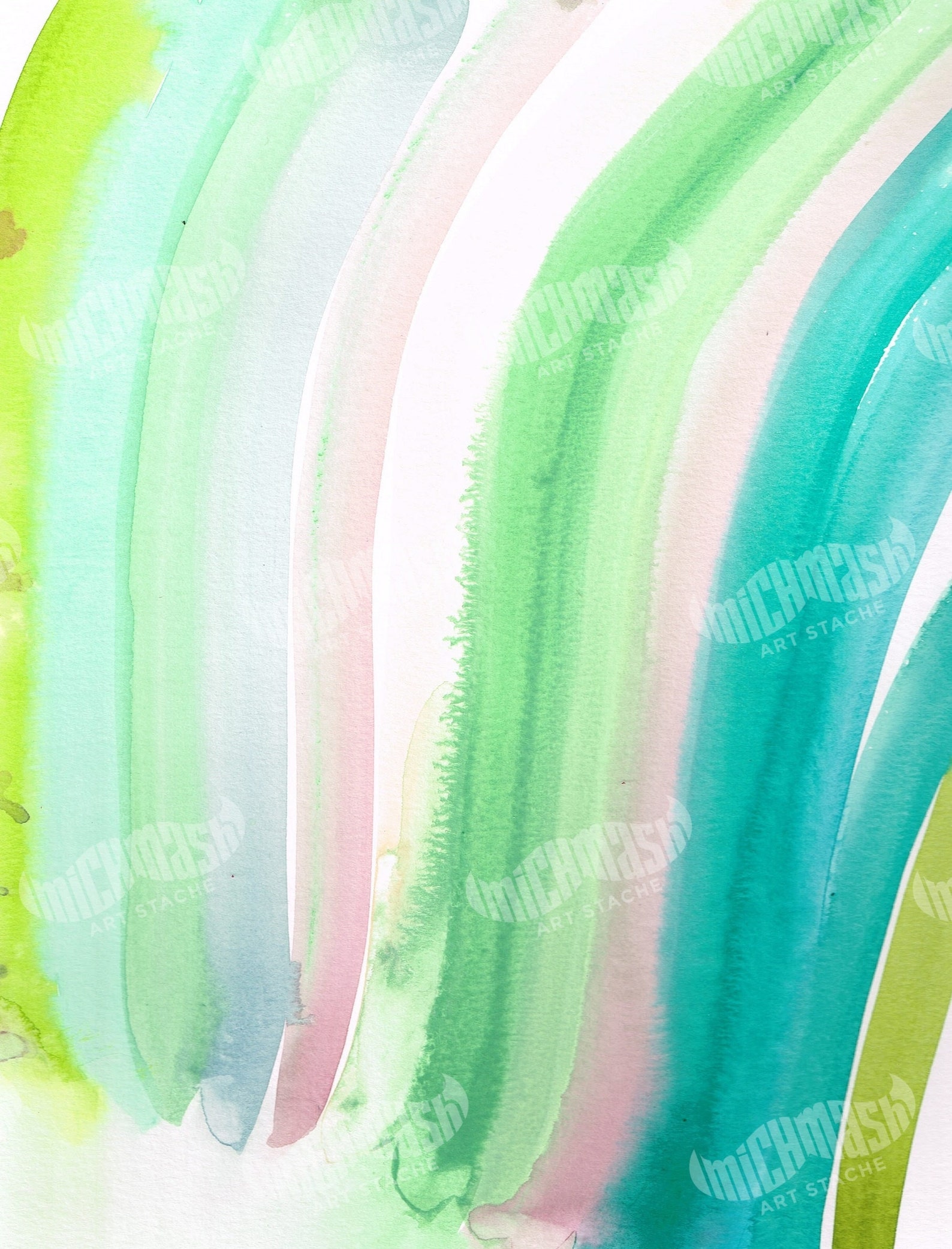 Watercolor Stripes Digital Download JPG PNG Layer/background Element ...