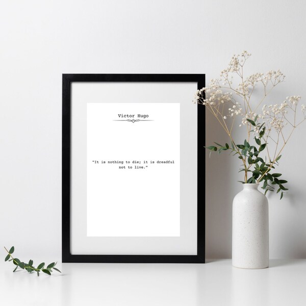 Victor Hugo Quote - Etsy