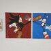 Sonic and Shadow | 2 Piece Acrylic Painting - Etsy