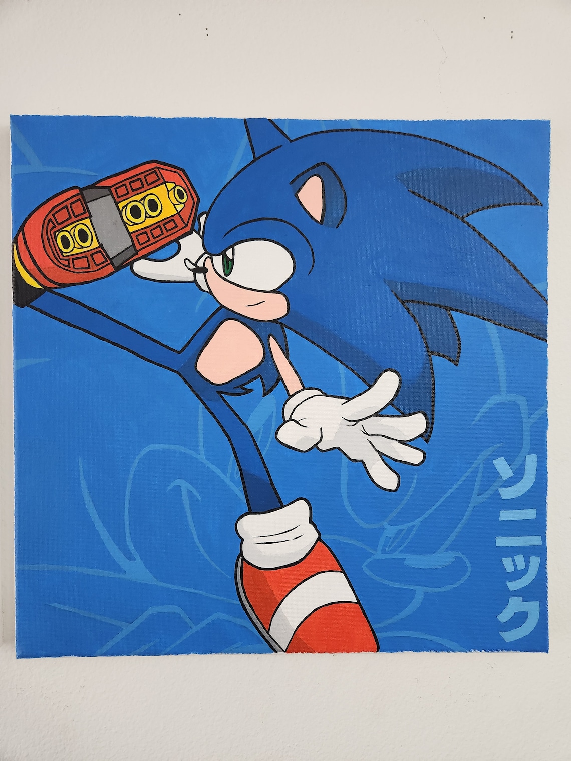Sonic and Shadow | 2 Piece Acrylic Painting - Etsy