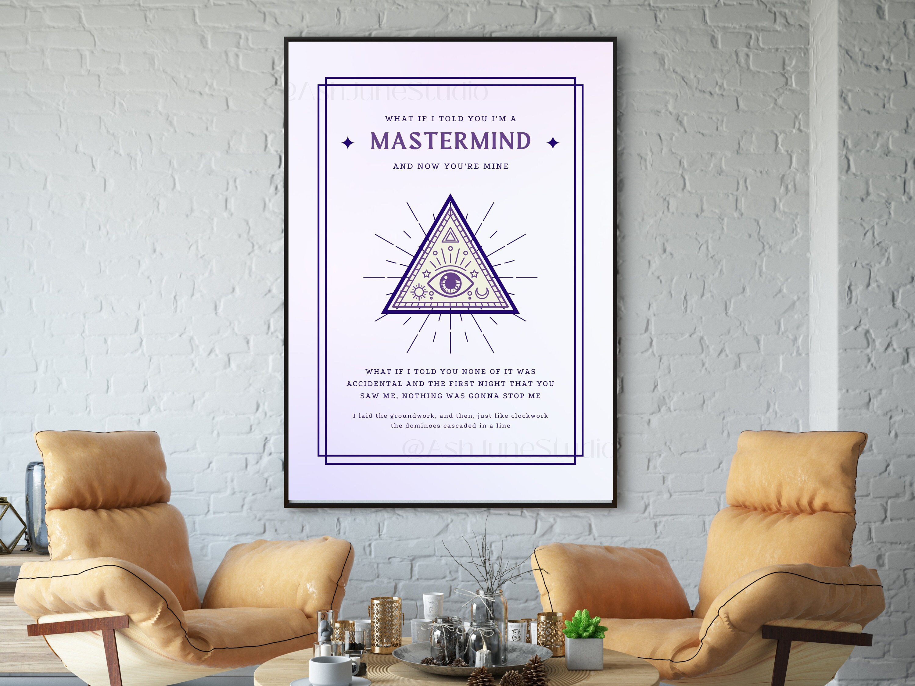 Mastermind Lyric Poster | Taylor Swift Midnights Album Print ...
