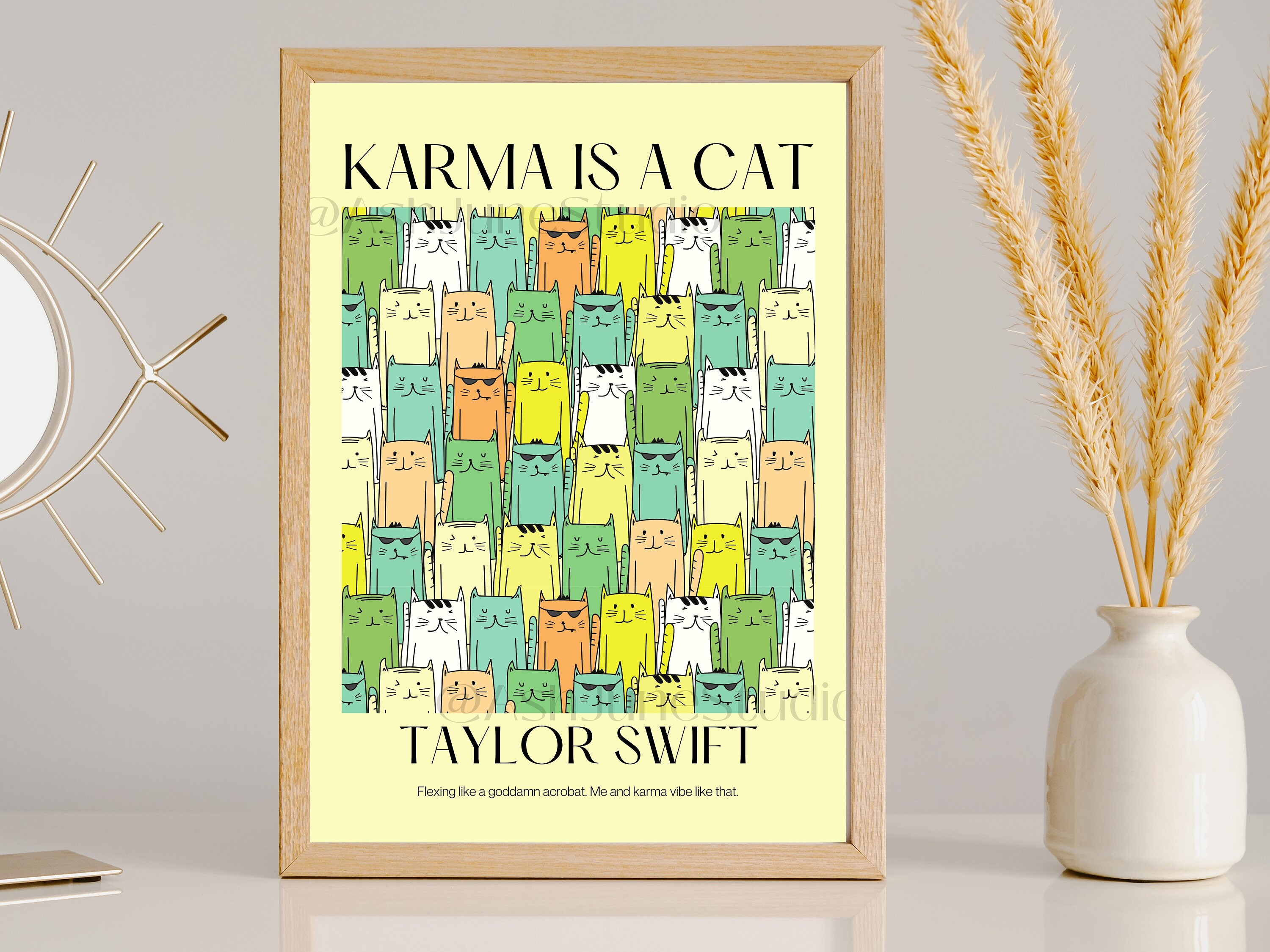 Karma is a Cat Poster Karma Poster Karma Taylor Swift - Etsy