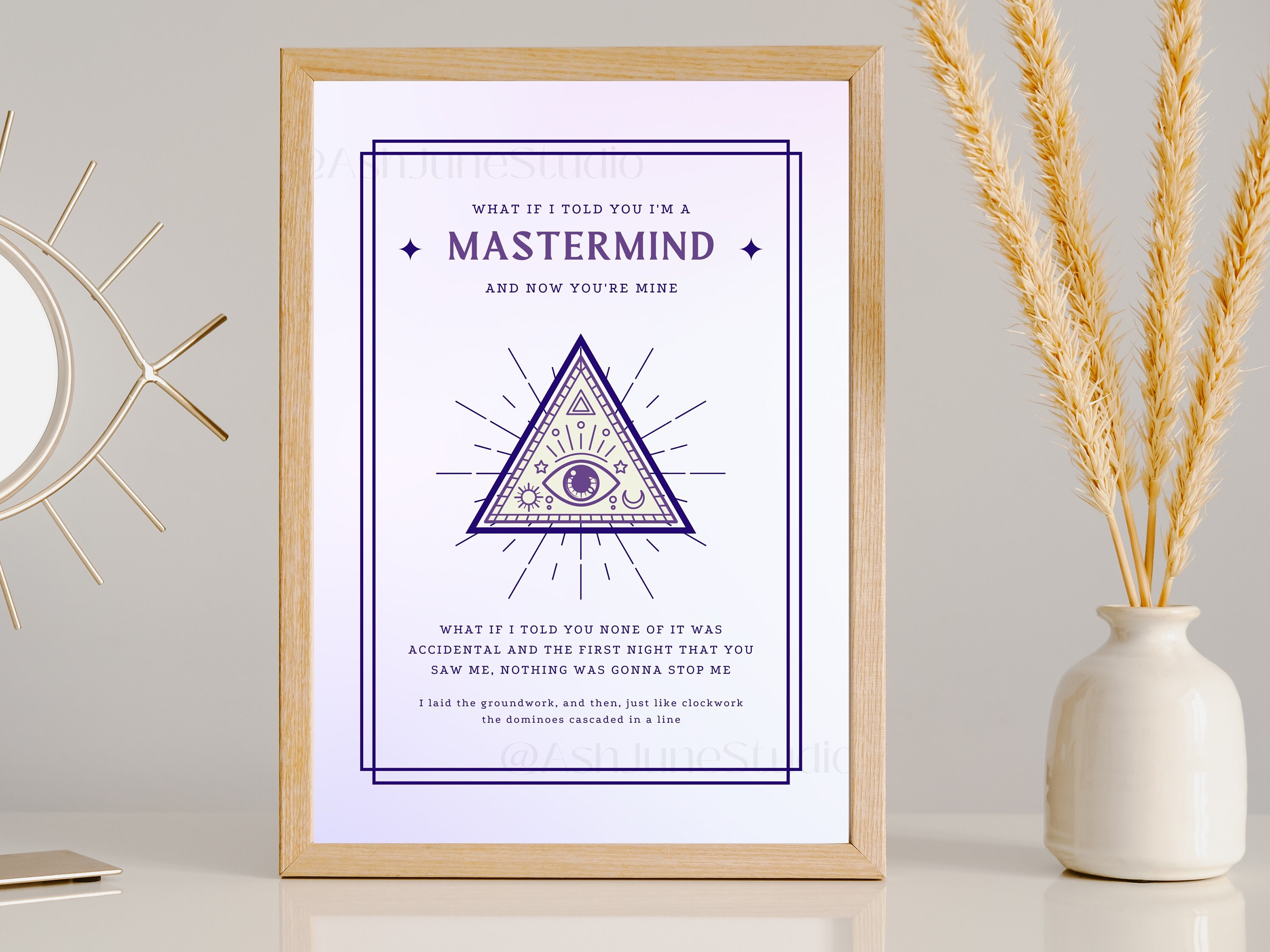 Mastermind Lyric Poster Taylor Swift Midnights Album Print Mastermind ...