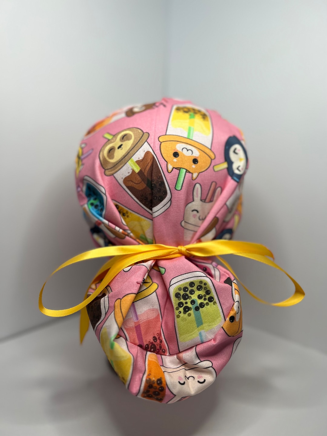 Boba Scrub Cap/ Animal Scrub Cap/food Scrub Cap/ Ponytail Scrub Cap ...