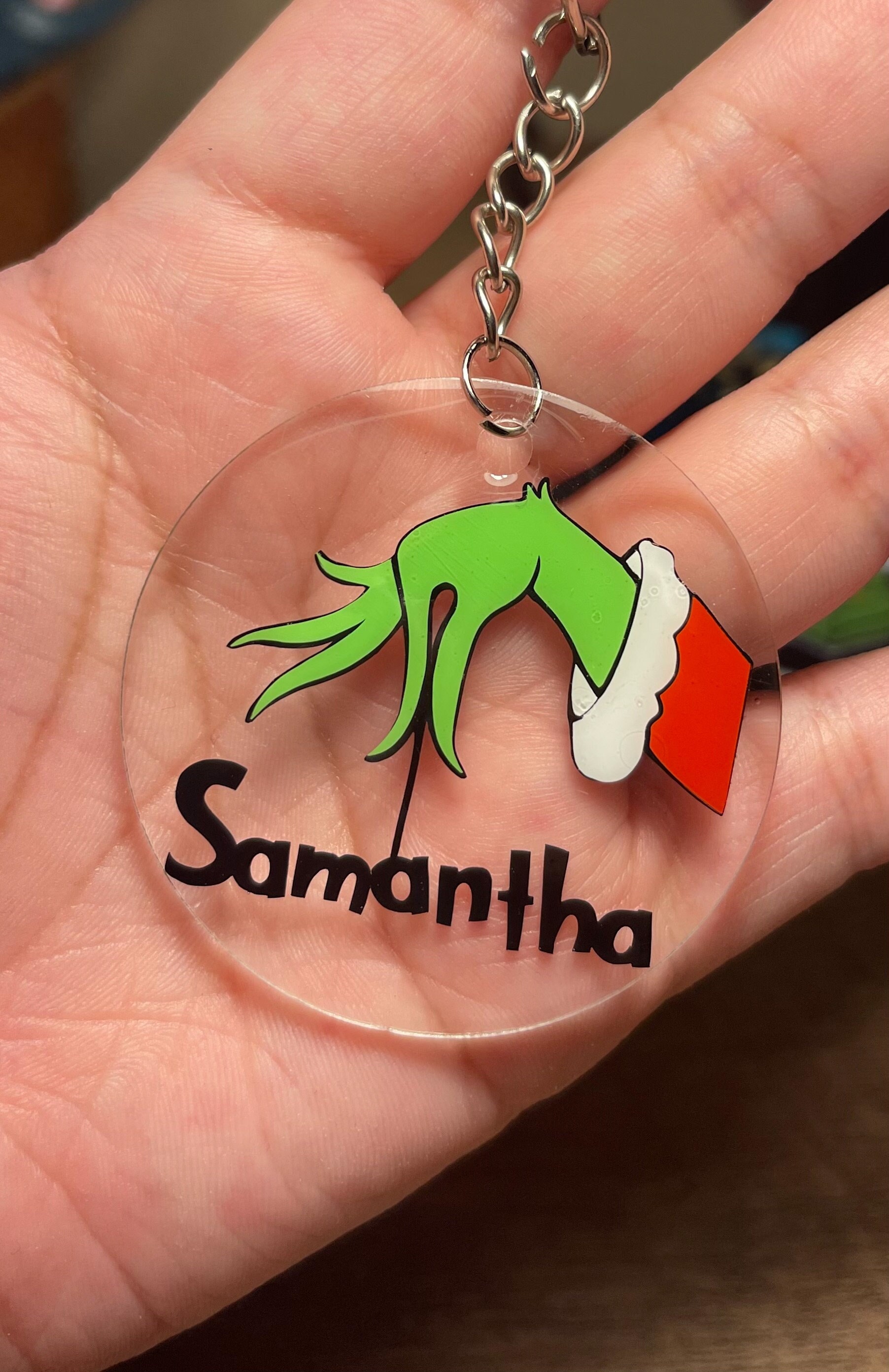 Grinch Keychain - Etsy