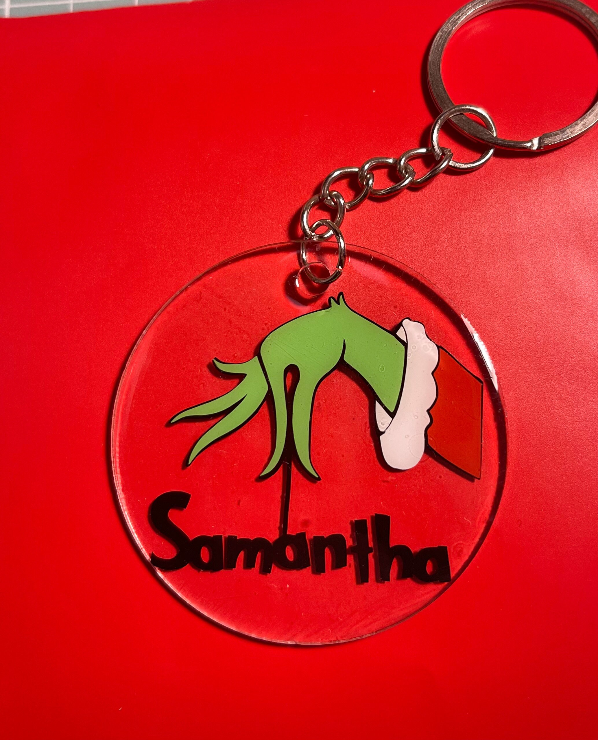 Grinch Keychain - Etsy
