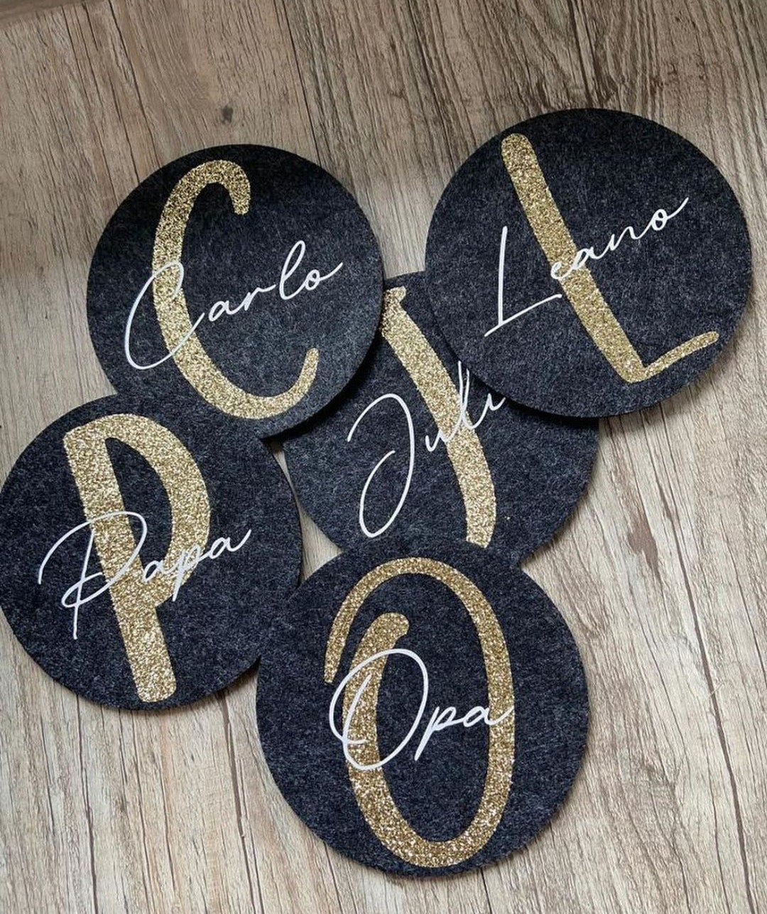 Untersetzer | Filz | personalisiert | Name - Etsy.de