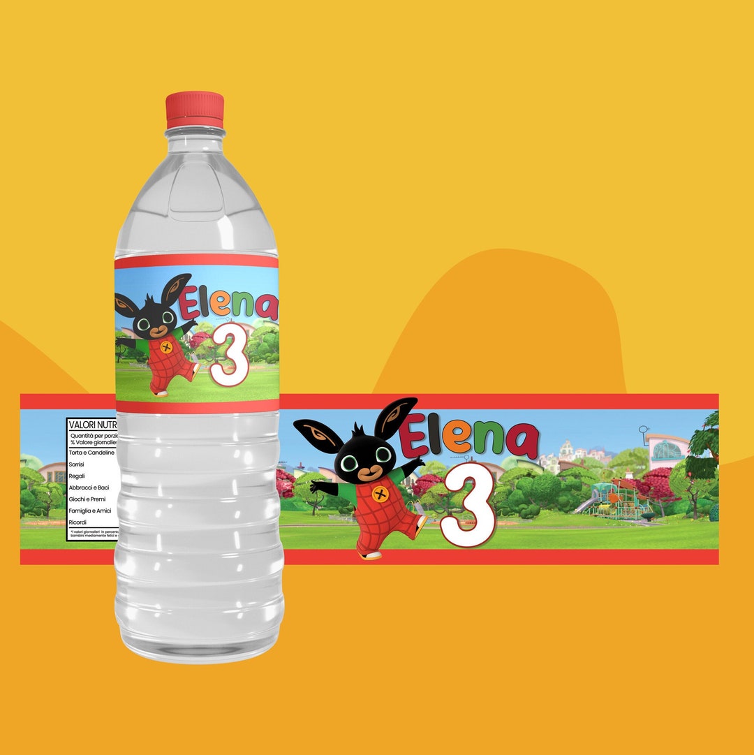 Water Bottle Label BING Water Bottle Label BING Party Water Bottle ...