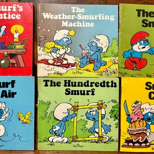 1980s Set of 6 Smurf Mini Storybooks - Etsy