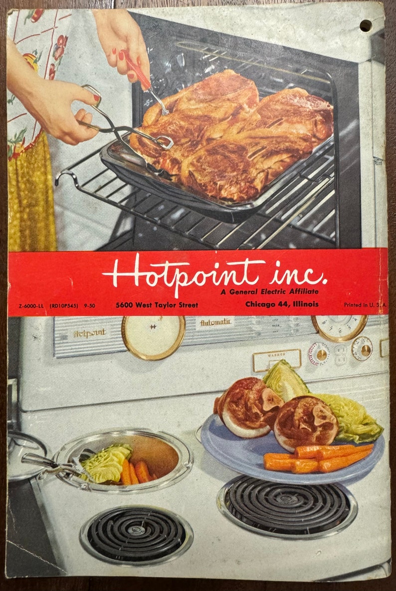 1950 Recipes for Your Hotpoint Electric Range Cookbook - Etsy