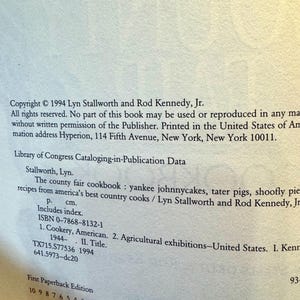 1994 the Country Fair Cookbook - First Paperback Edition - Etsy