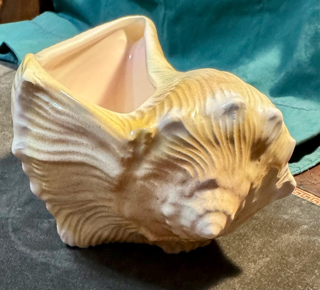 1980s Rare Vintage Atlantic Mold Ceramic Seashell Planter Dish - Etsy