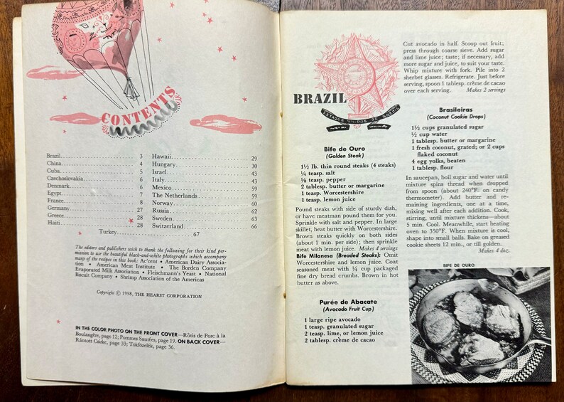 1958 Good Houskeeping’s Around the World Cook Book - Etsy