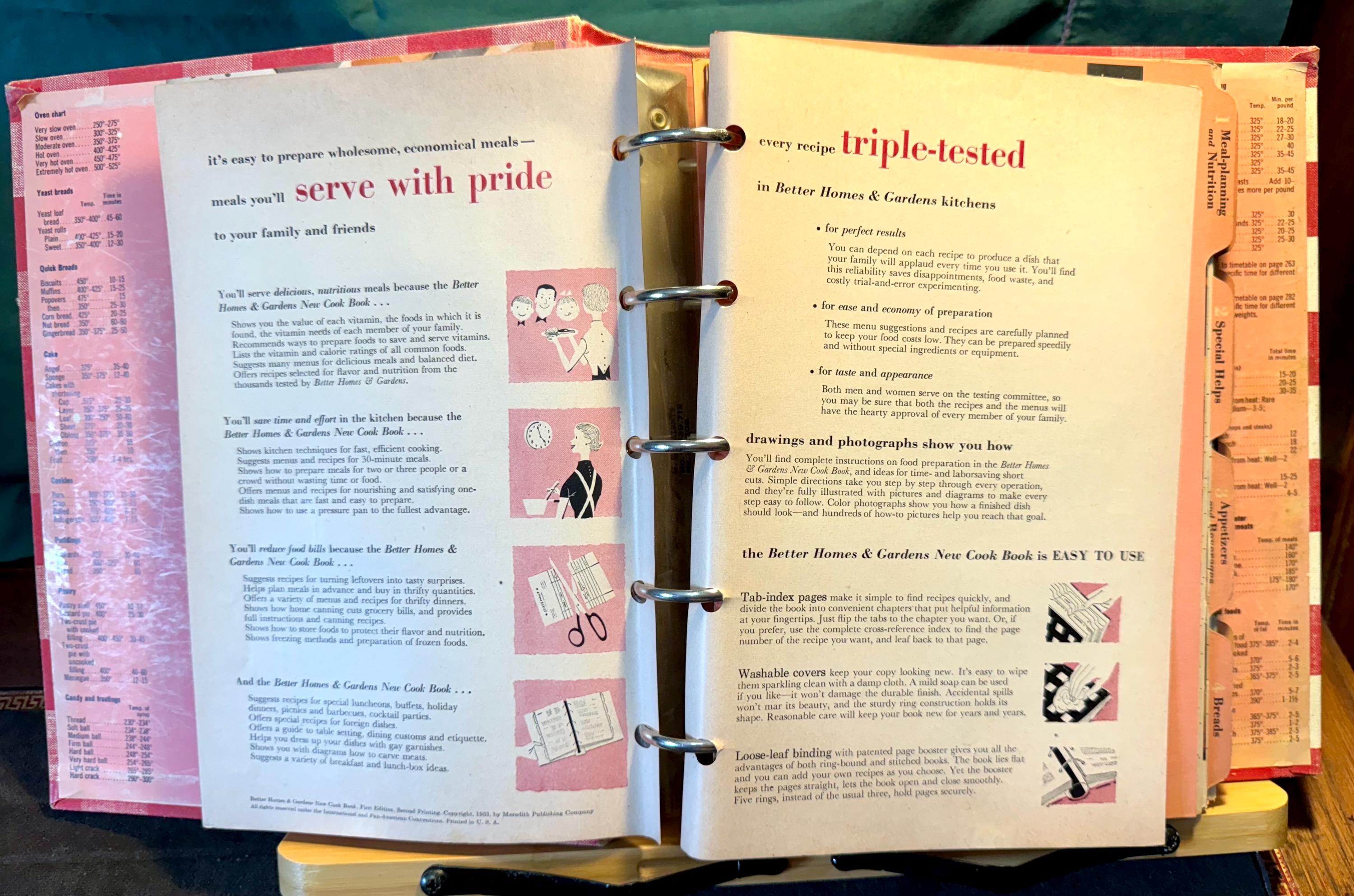 1953 Better Homes and Gardens New Cook Book 1st Edition T - Etsy