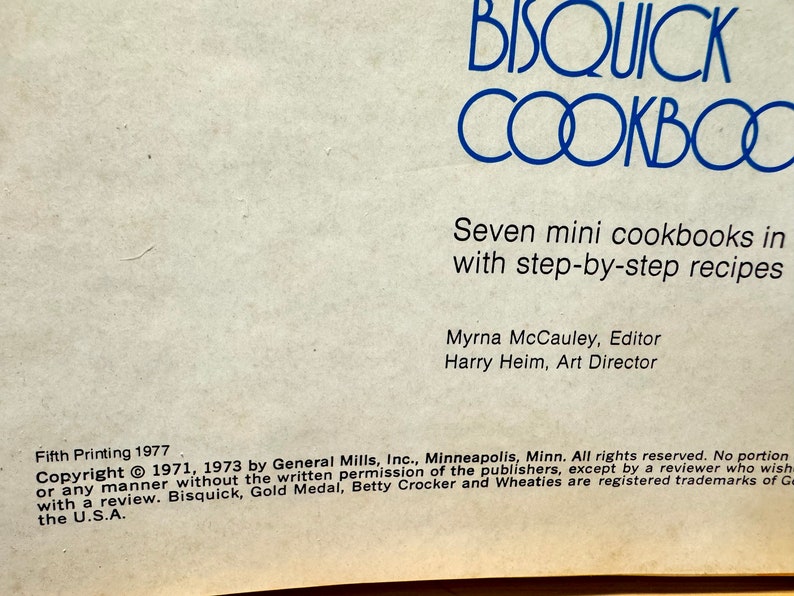 1977 Betty Crocker’s Bisquick Cookbook - Etsy