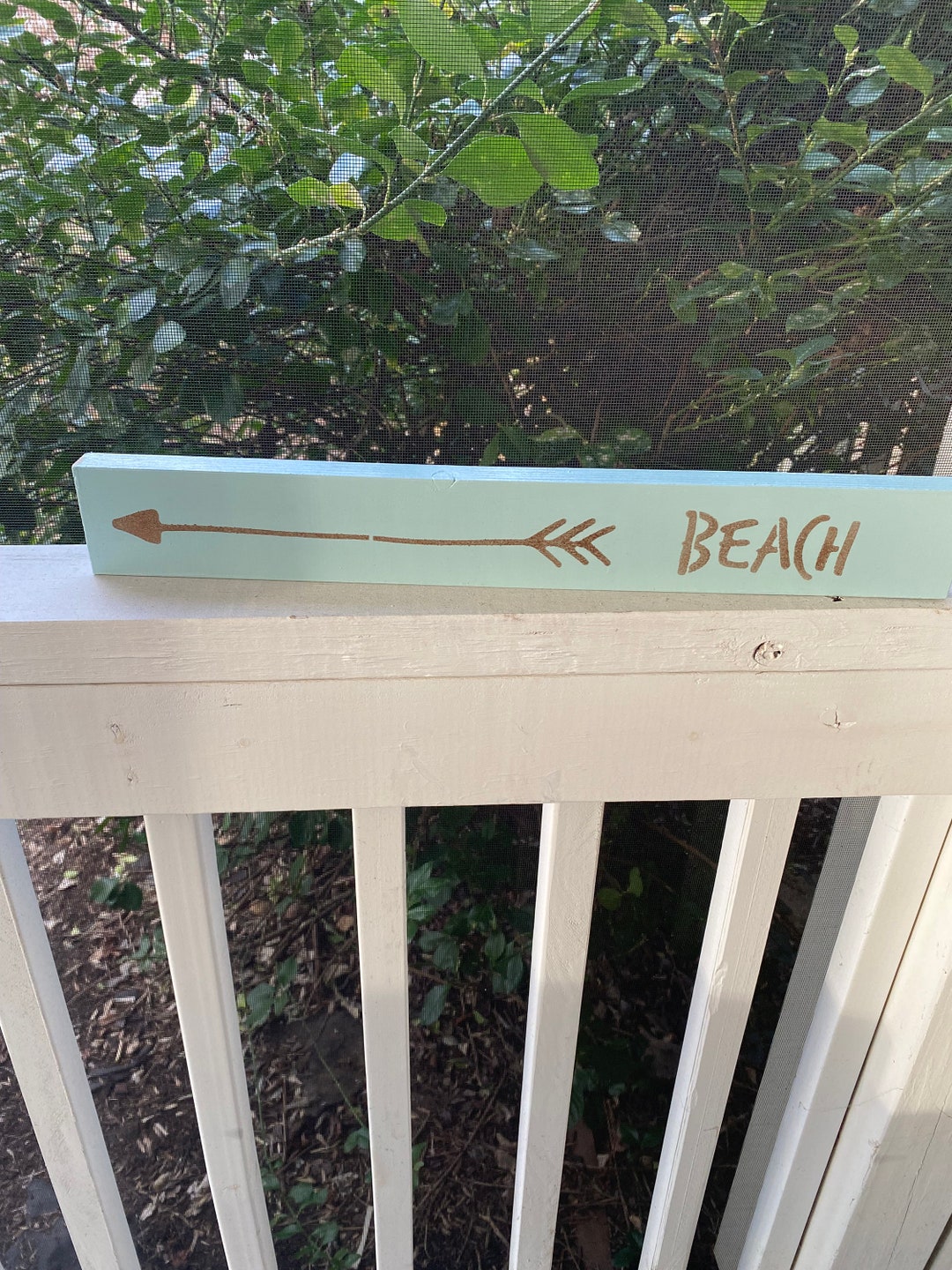 Beach Themed Sign, Beach Sign With Arrow Pointing Left, Beach Shelf ...