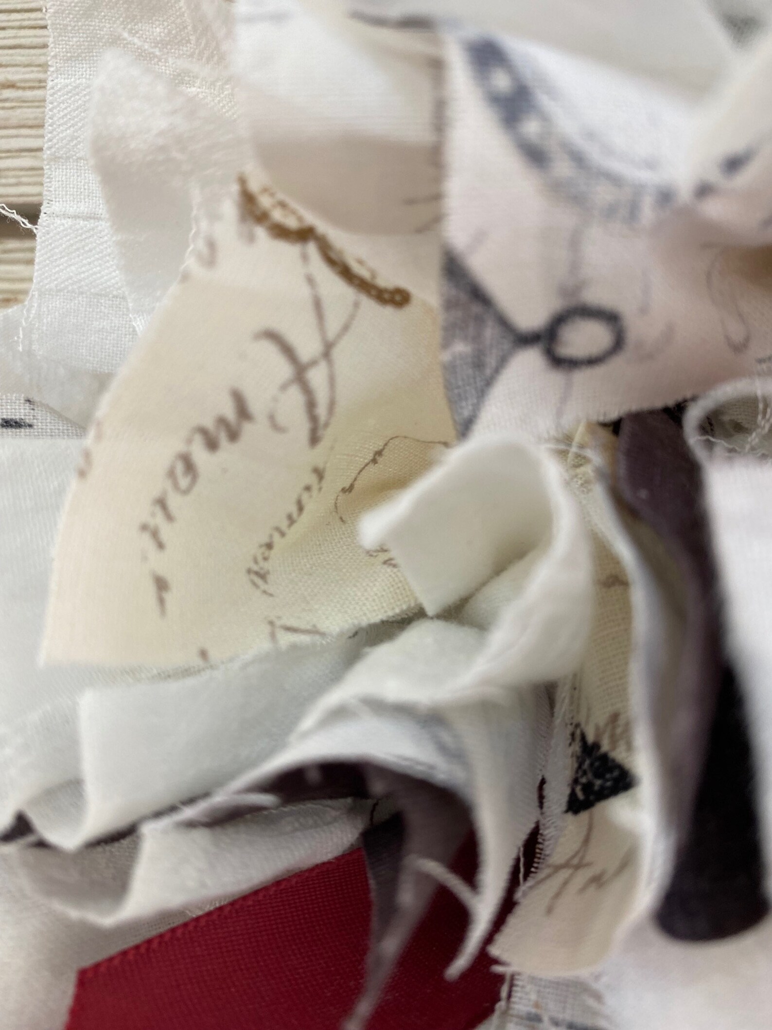 Parisian Shabby Chic Rag Wreath, French Themed Decor, Elegant and ...