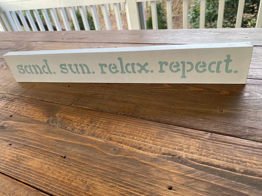 Beach Themed Sign, Sand and Sun Beach Sign, Beach Shelf Sitter, Decor ...