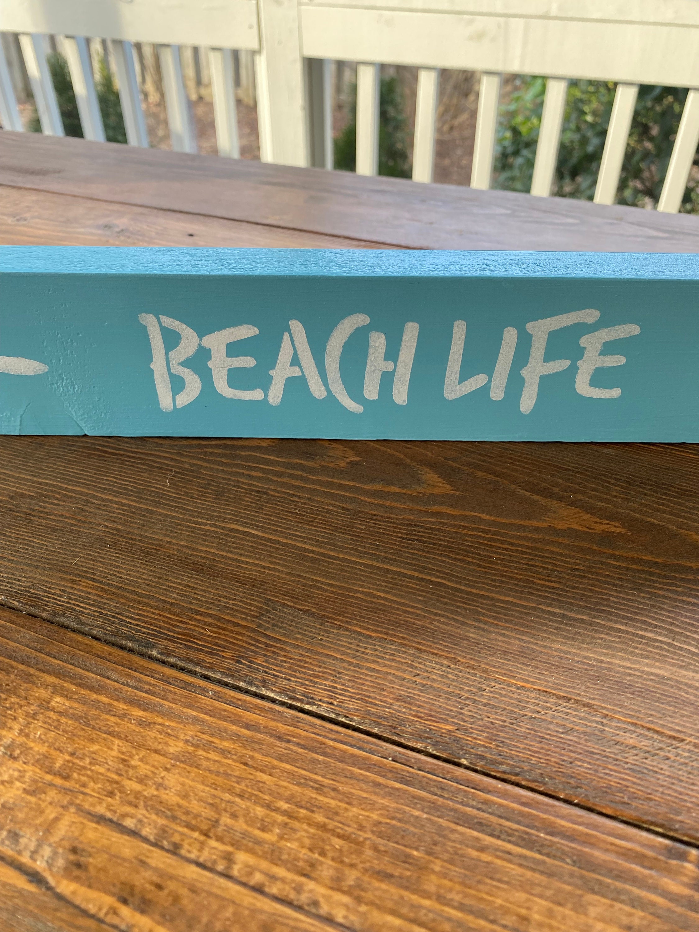 Beach Themed Sign, Beach Life Sign, Beach Shelf Sitter, Decor to Place ...