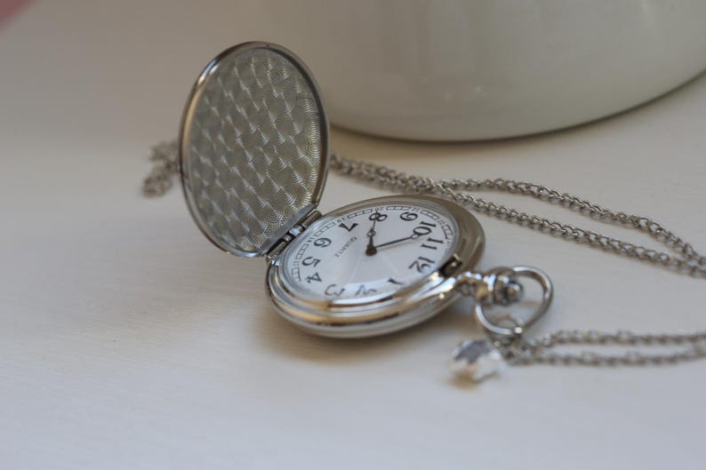 Personalized Moon & Star Pocket Watch Necklace: Steampunk Victorian ...