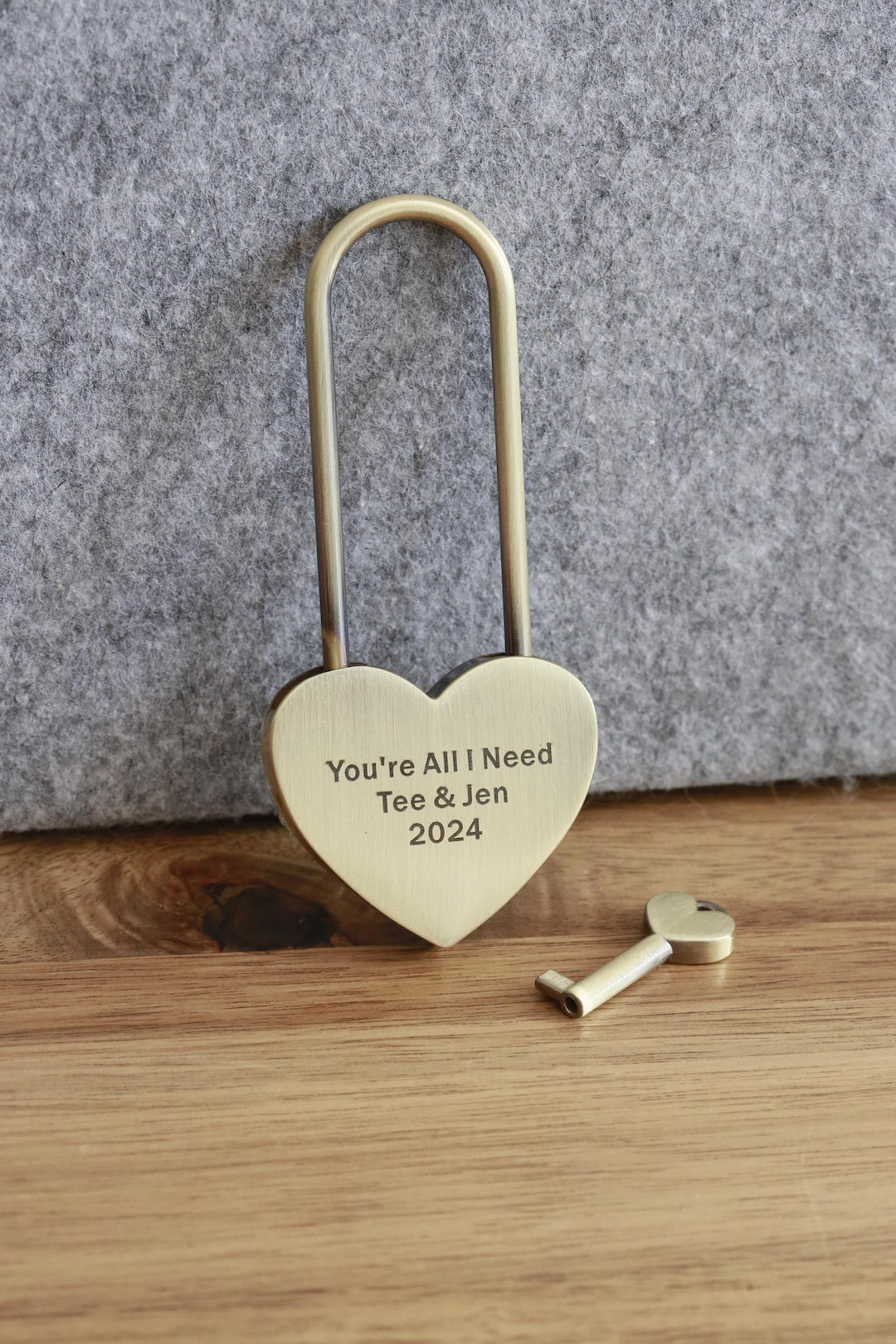 Love Lock, Heart Lock, Custom Lock, Brass Heart Love Padlock With Key ...