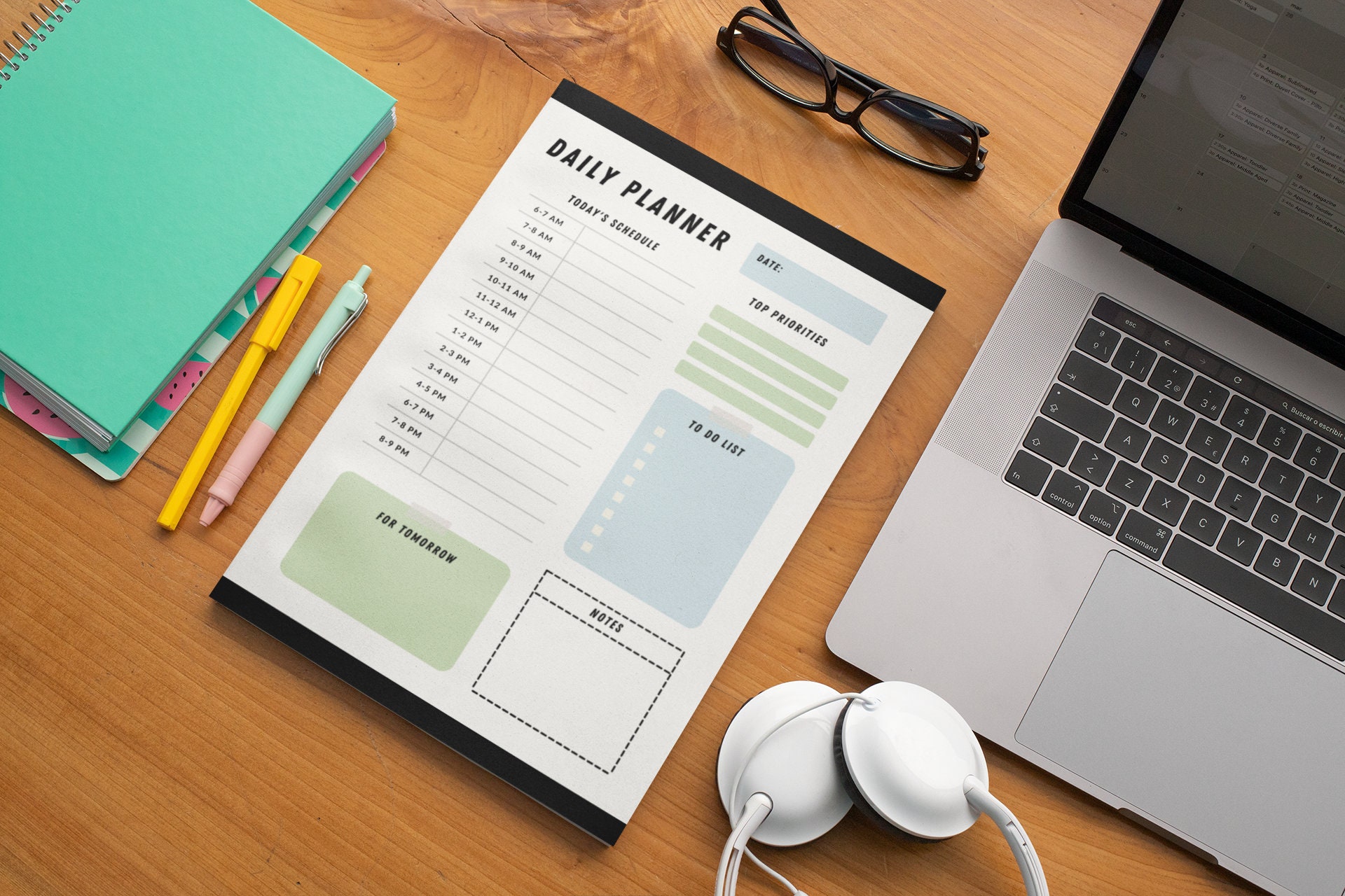 Digital Daily Planner, Printable, Instant Download, Minimal ...