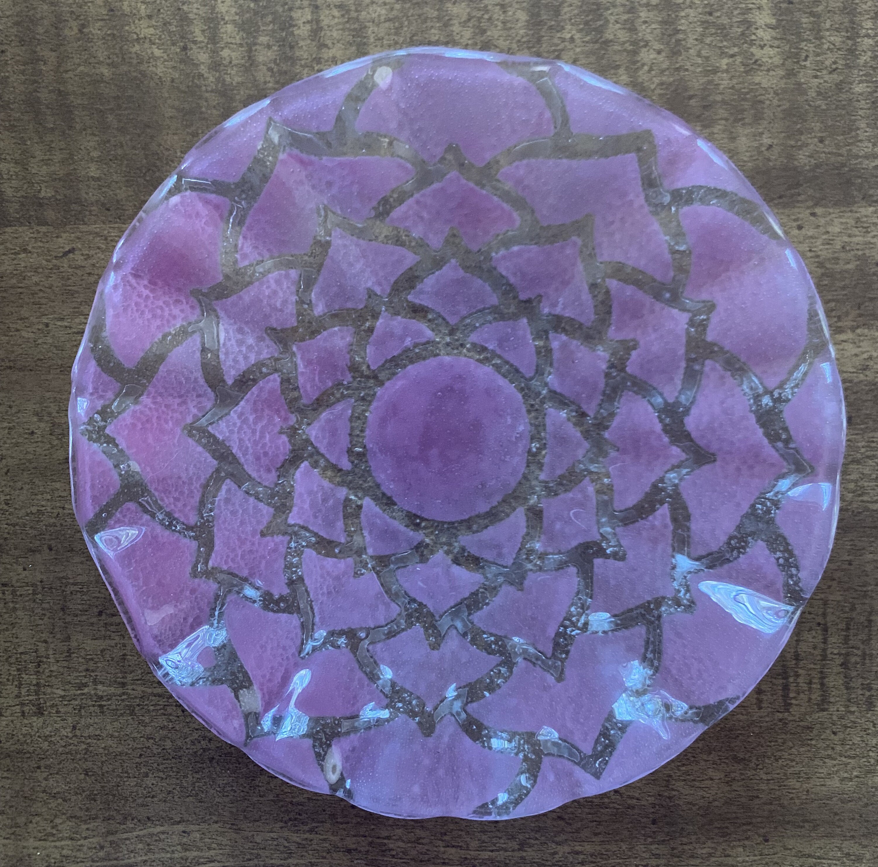 Lotus Collection Set of Four Salad Bowls, Fused Glass Salad Bowls, 7.5 ...